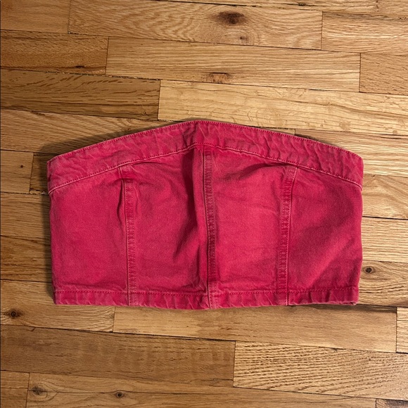 Zara | Tops | Zara Vibrant Pink Denim Top | Poshmark